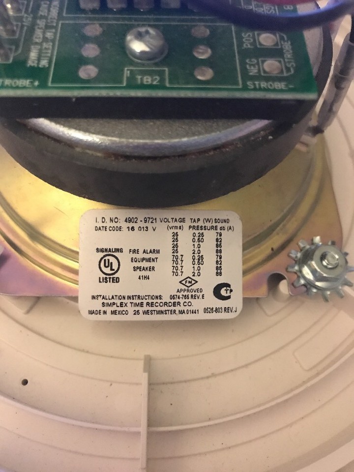 Simplex 4902-9721 White Ceiling Speaker | eBay