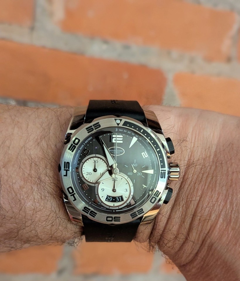 Parmigiani Pershing 5 Automatic Watch, Box, Papers, A+ Condition | eBay