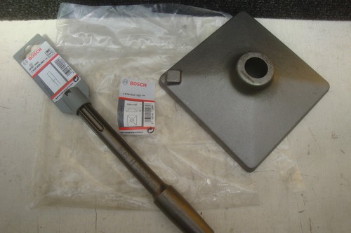 BRAND NEW BOSCH SDS MAX X TAPER FIT ADAPTOR AND 150MM X 150MM TAMPER ...