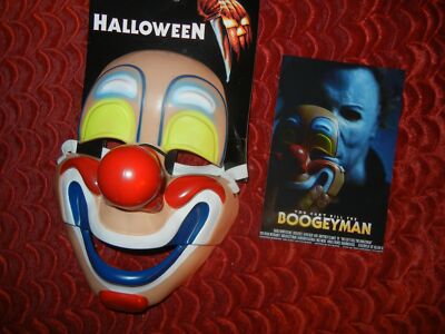RARE MICHAEL MYERS CLOWN MASK HALLOWEEN DISPLAY PROP BOOGEYMAN ...
