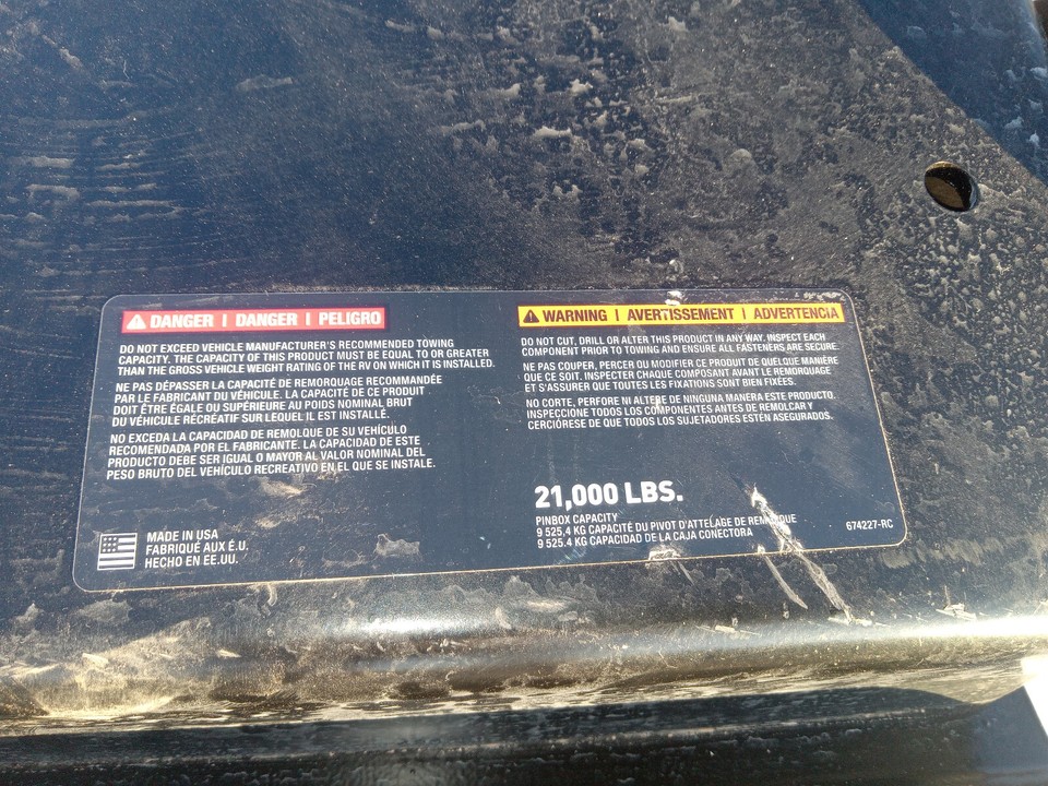 Curt Rota-Flex 1621 Pin Box Hitch 21K 21,000 GVW Fifth Wheel Lippert ...