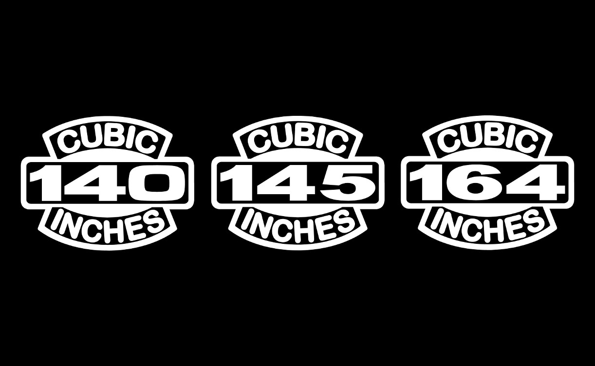 2 AIR COOLED ENGINE DECALS 140-145-164 CI FLAT SIX MOTOR STICKERS ...