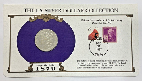 1879 Morgan Silver Dollar Commemorative Stamp Card Collection | eBay
