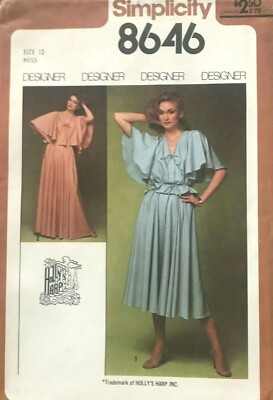 1970s VTG Simplicity Misses' Dress Pattern 8646 Size 12 UNCUT | eBay