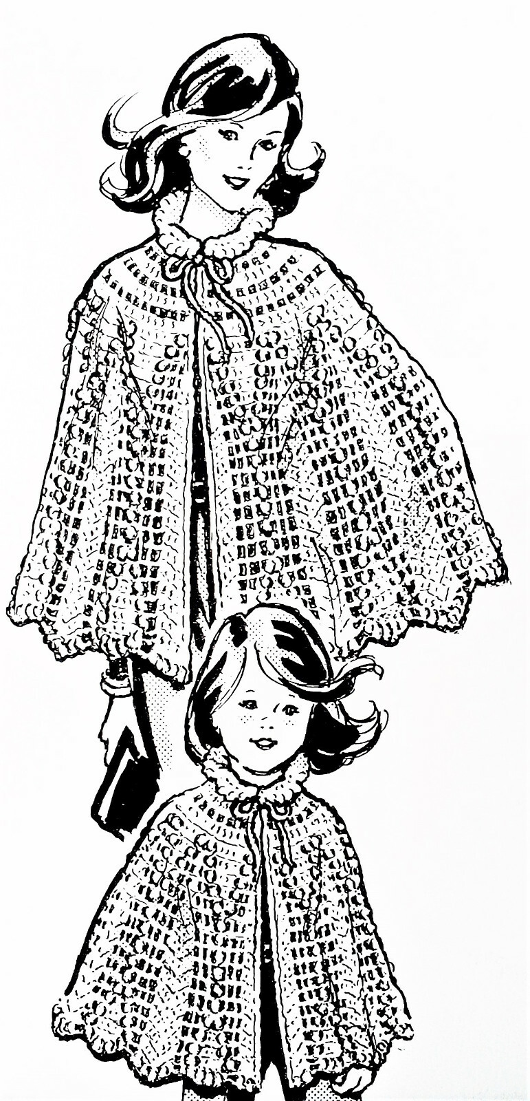 852 vintage MATCHING CAPES patterns to crochet (reproduction) | eBay