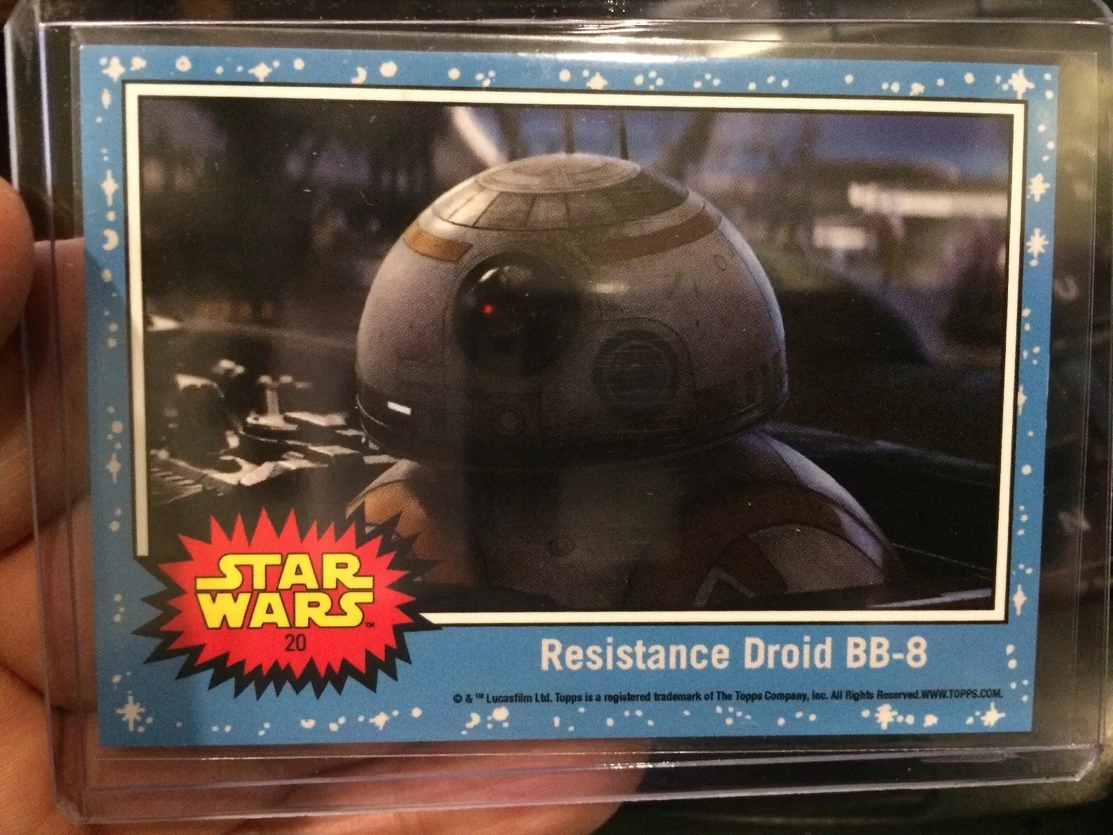 Tops Star Wars The Last Jedi Countdown -RESISTANCE DROID BB-8 (Card #20 ...