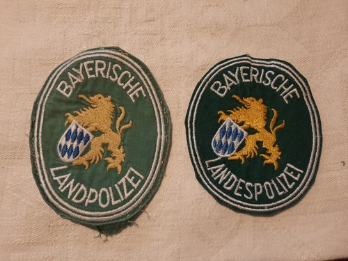 4 x verschiedene Bayerische Landpolizei Landespolizei Stoffabzeichen ...