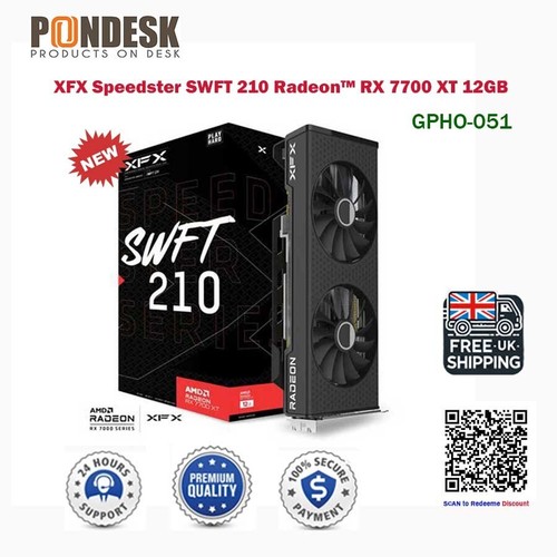 XFX Speedster SWFT 210 Radeon™ RX 7700 XT Core 12GB GDDR6 PCIe 4.0 ...