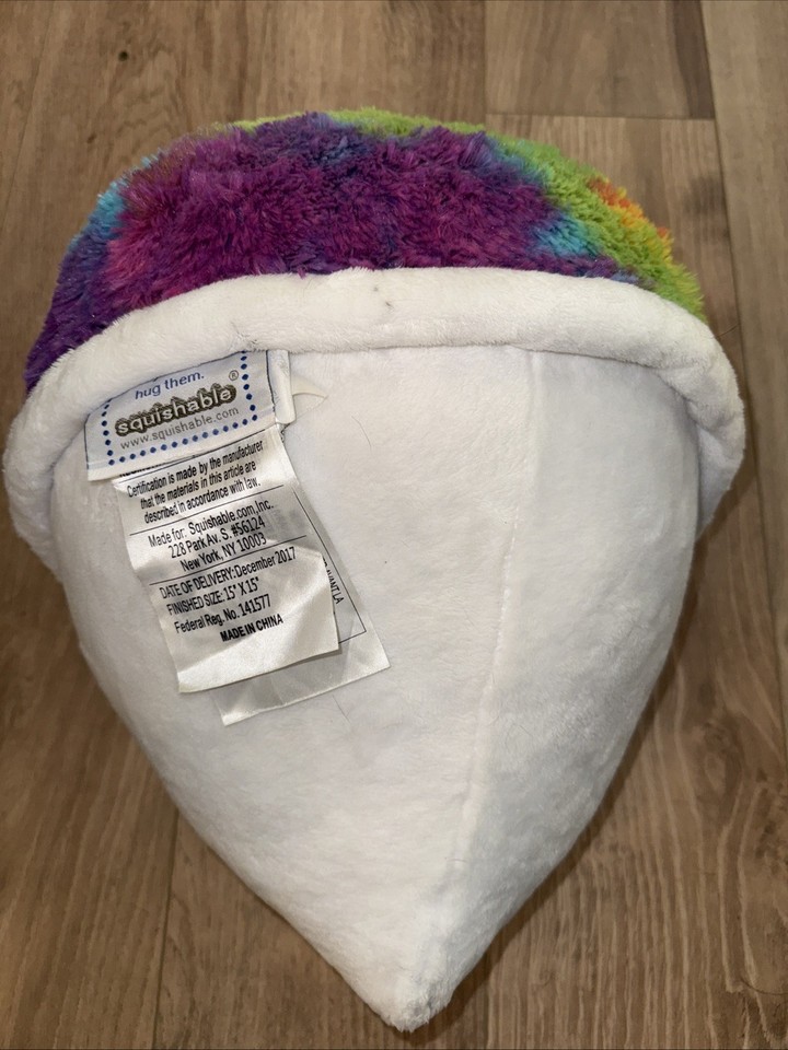 SQUISHABLE Comfort Food Snow Cone Snocone shaved ice icee XL Plush 16 ...