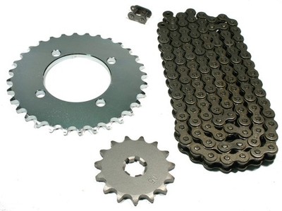 Yamaha PW80, 1999 2000 2001 2002, Chain and 15/32 Sprocket Set - PW 80 ...