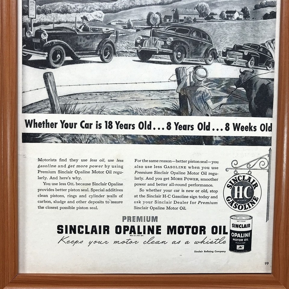 1948 1948 SINCLAIR OIL Sinclair Motor Oil B43294 American Magazine ...