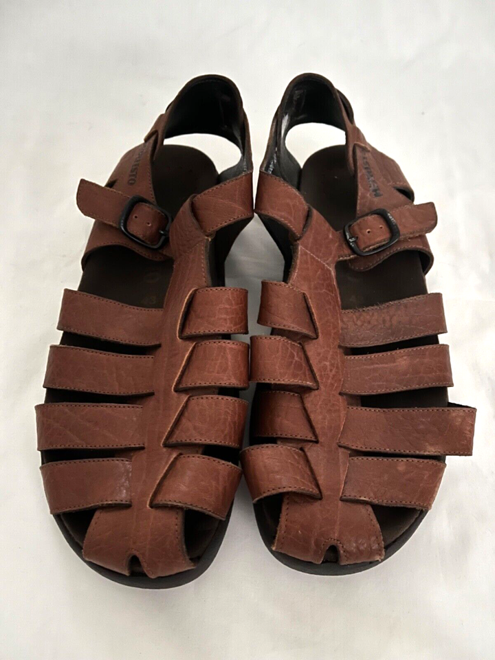 Mephisto Sam Desert Tan Berkeley Fisherman Leather Sandals 9 Medium 43 ...