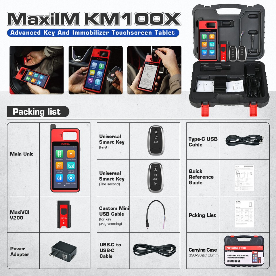Autel MaxiIM KM100X Key FOB Programming IMMObilizer Tool Key Creation ...