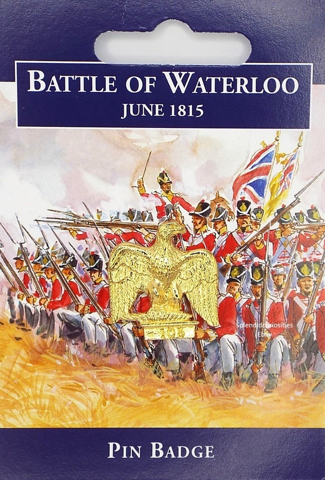 Battle of Waterloo Pin Badge (Napoleon French Imperial Eagle Brooch ...