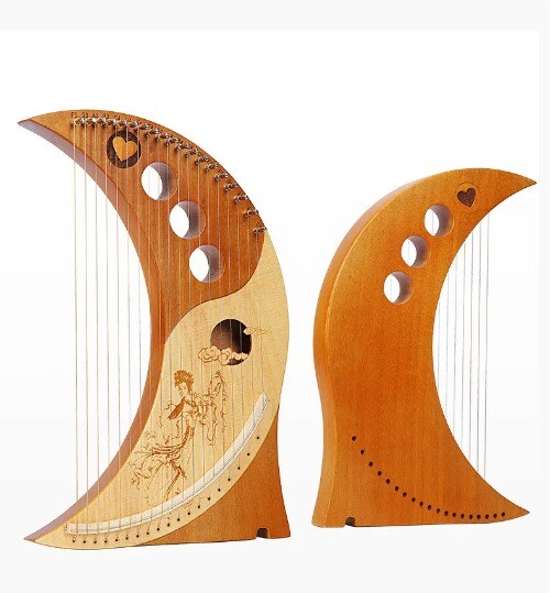 19 String Lyre Piano Solid Wooden High Quality Lyre Harp Stringed ...