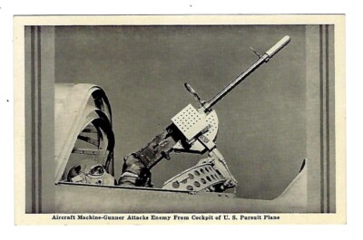 c1960's Aviation Postcard Aircraft Machine Gunner, US Pursuit Plane US ...