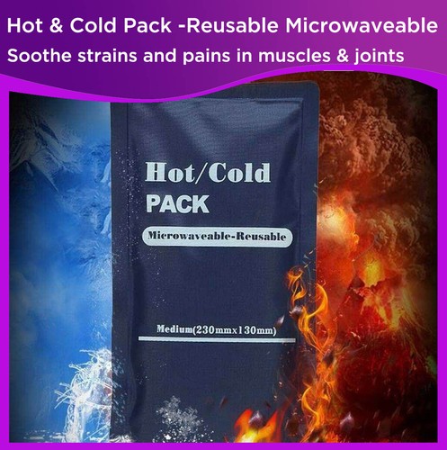 Hot & Cold Pack Reusable Microwaveable Heat Ice Gel Pack First Aid Pain ...