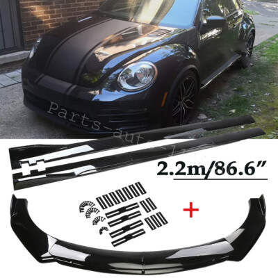 For Volkswagen VW Beetle Front Bumper Lip Splitter Body Kit Side Skirts ...