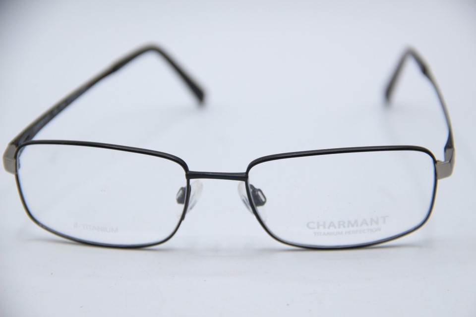 NEW CHARMANT CH 10793 BK BLACK GUNMETAL AUTHENTIC FRAMES EYEGLASSES 53 ...