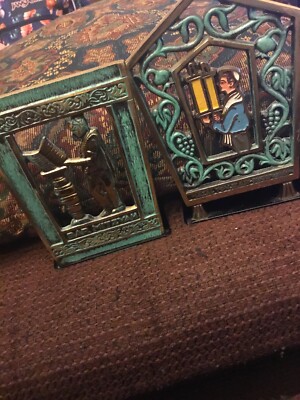 2 Vintage Retro Israel Brass Bookends Bar Mitzvah Jewish Boy Torah | eBay