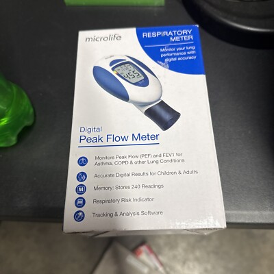 Microlife Respiratory Meter PF101 Digital Peak Flow Meter Asthma COPD ...
