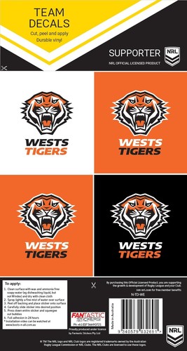 NRL Team Decal Sticker Set - West Tigers | eBay Australia