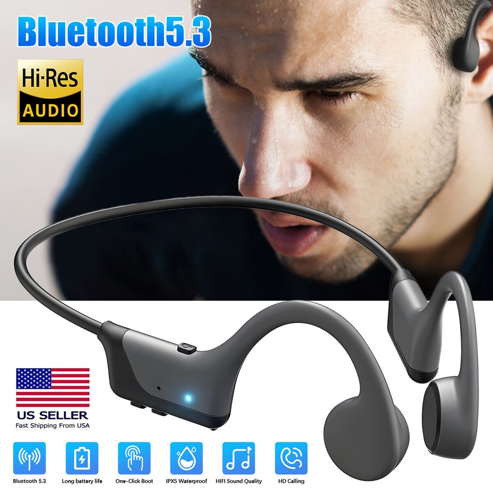 Ear Hook Headphones induction 5.3 Open Ear Headphones IPx5 Waterproof ...