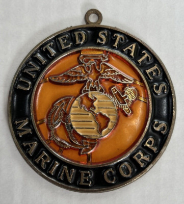 US Marine Corps Enamel-stained glass Ornament USMC 3.5in | eBay
