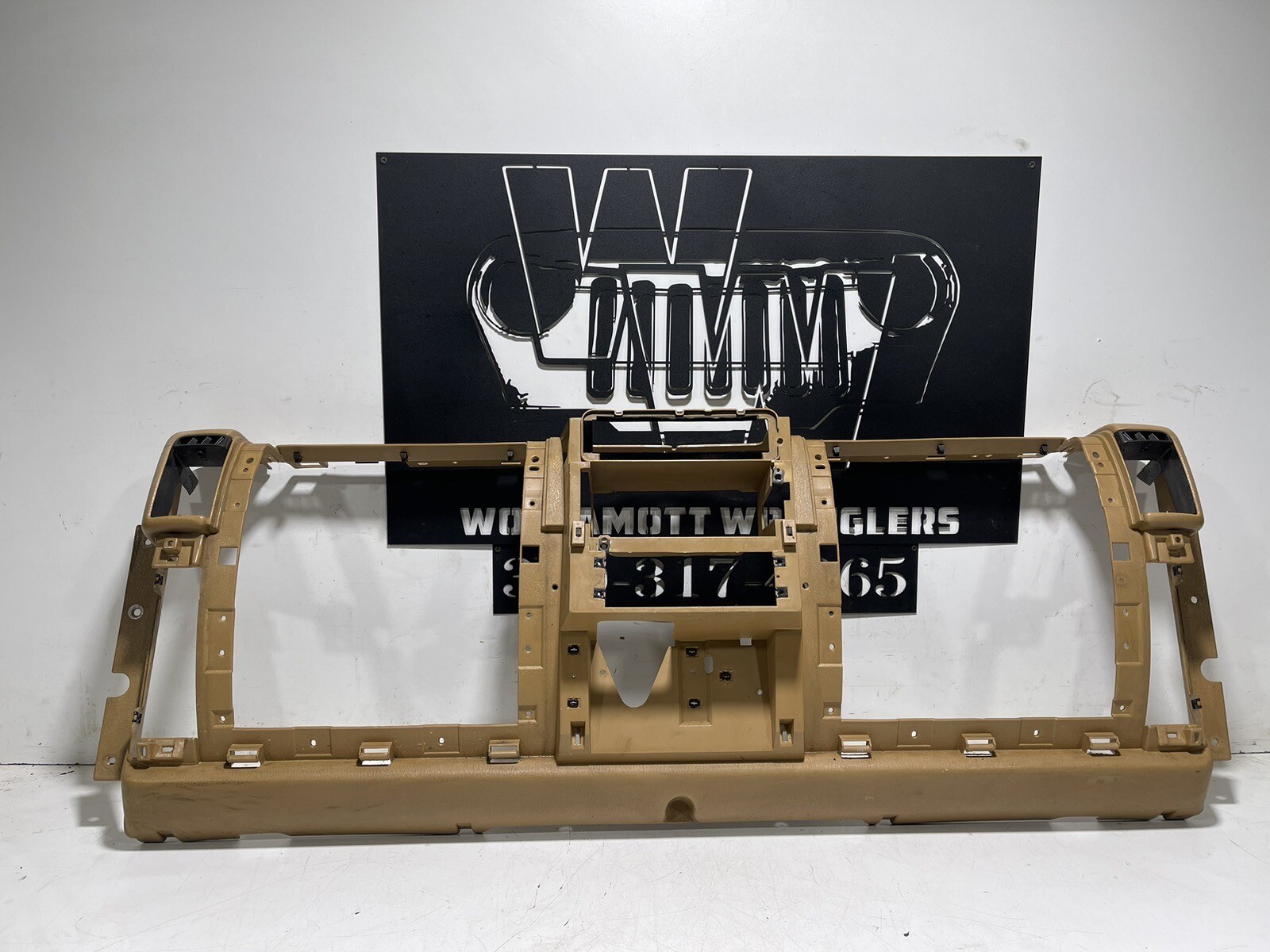 97-02 Jeep TJ Wrangler Saddle Tan Dash Panel Assembly Bezel Trim CC NBS ...