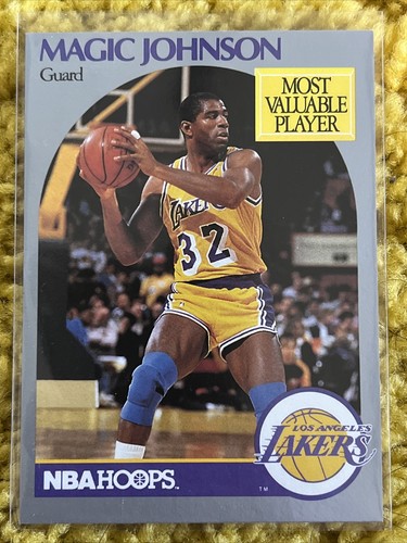 Magic Johnson 1990 MVP NBA Hoops Card 157. Corners great card great. | eBay
