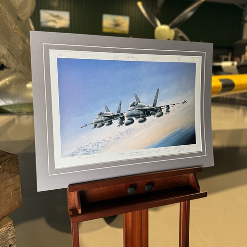 HORNET THE HUNTER - F/A-18A Fighter Matted Jet Art Print by Michael ...
