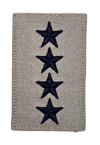 Air Force 4 Star Full General ABU Rank TAB 2" x 3 1/4" Hook Back | eBay