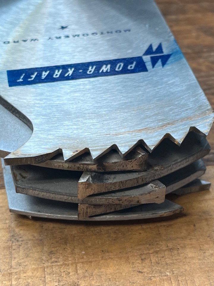 Vtg 8" Dado Cutter Blade Set POWR-KRAFT MONTGOMERY WARD 84-2299-2 (5/8 ...