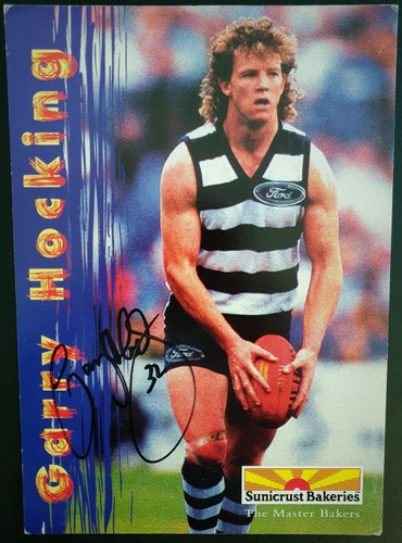 1997 AFL / VFL (Sunicrust Bread) Garry Hocking Geelong Signature Card ...