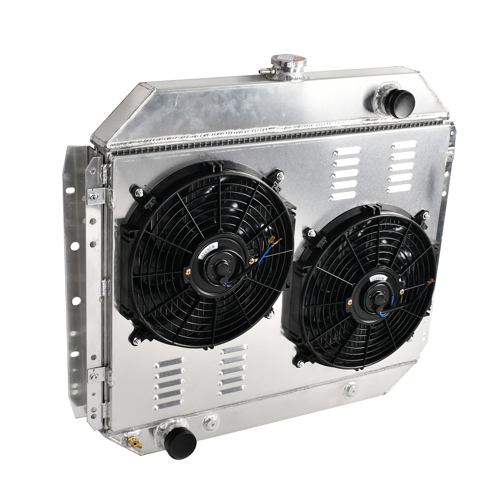 For 1966-1979 Ford F100 F150 F250 F350 Bronco 3 Row Aluminum Radiator ...