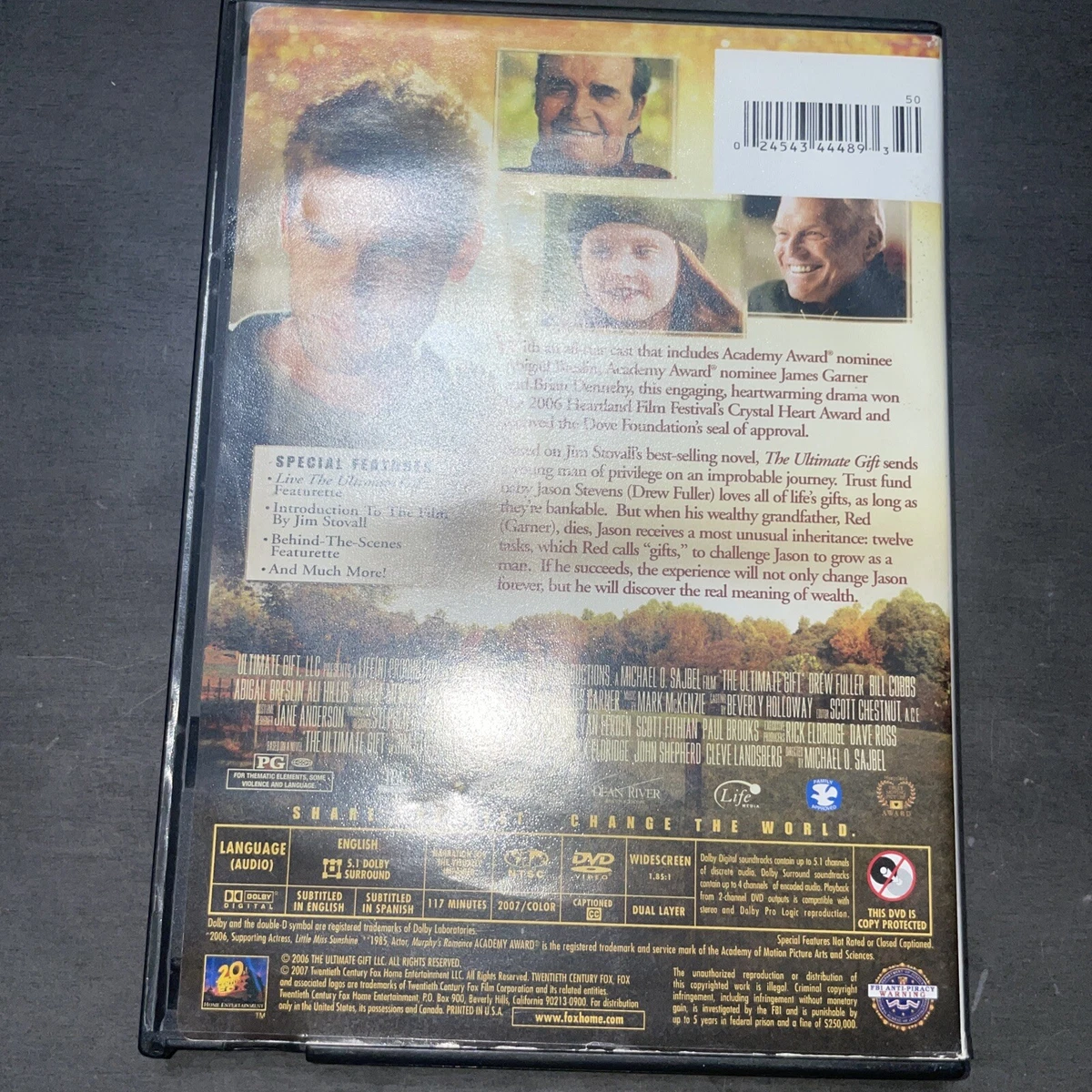 THE ULTIMATE GIFT DVD ABIGAIL BRESLIN, BRIAN DENNEHY, JAMES