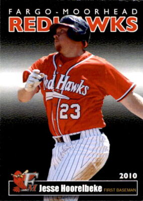2010 Fargo-Moorhead RedHawks Team Issue 10 Jesse Hoorelbeke Derby ...