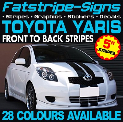 to fit TOYOTA YARIS STRIPES GRAPHICS STICKERS DECALS TRD XP10 XP90 ...