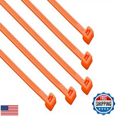 South Main Hardware 848147 8-in 100-Pack, 75-lb, Hi-Vis Orange ...
