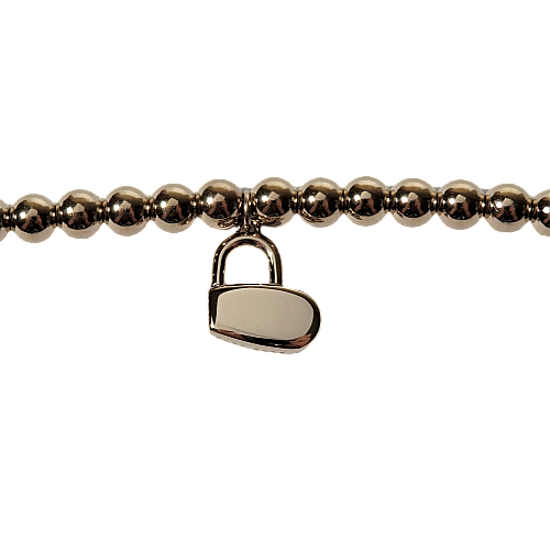 New HUGO BOSS Women's Beads Collection Heart Lock Key Bracelet in Rose ...