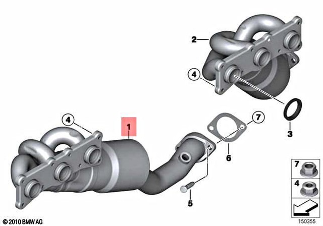 BMW 18407558769 Genuine OEM Factory Original Exhaust Manifold for sale ...
