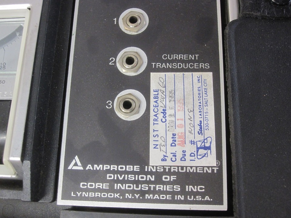 Vintage Amprobe AA3 Ammeter AC Recorder with 3 Clamps, Power Cord and ...