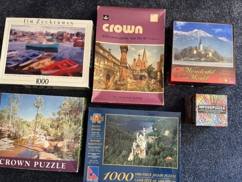 Bulk Lot Puzzles, 4 x 1000 Pieces, 1 x 500, 1 x 100 (see description ...