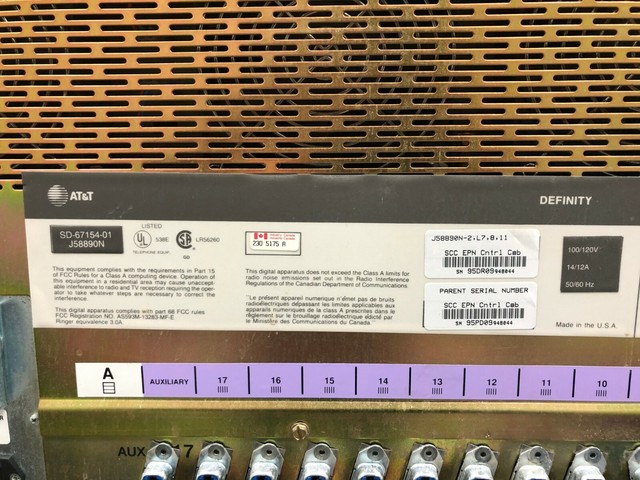 Avaya Definity SCC EPN Control Cabinet J58890N for sale online | eBay