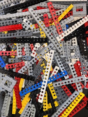 LEGO TECHNIC Bulk Lot Studed Beams Bricks Only 1x4 1x6 1x8 1x16 50 ...