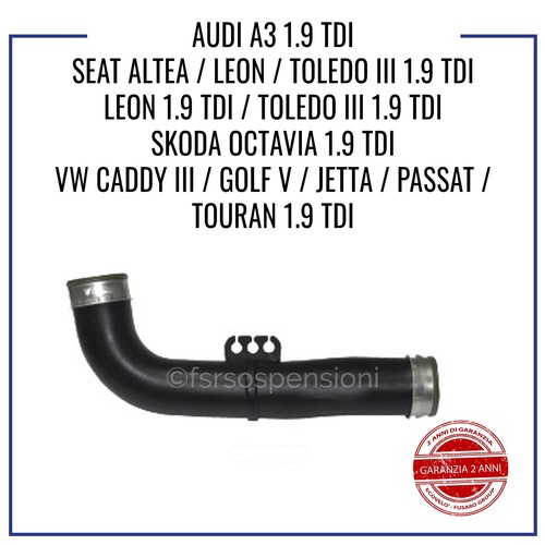 Flexible Air Intercooler Hose for Audi A3 Seat VW Golf V Passat 1.9 TDI ...