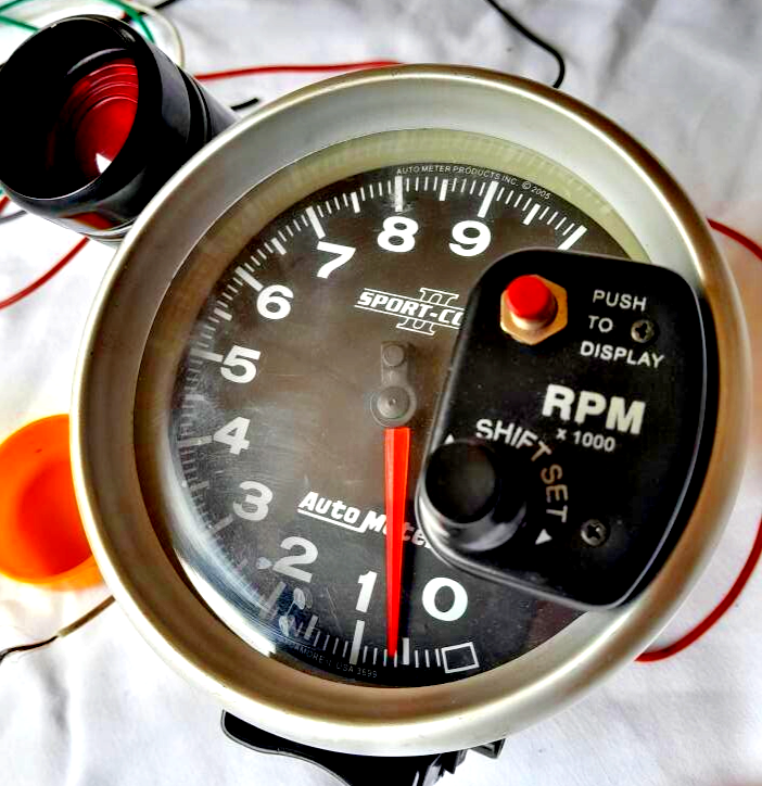 REV COUNTER Tachometer 0-10000RPM 5 INCH RACING RALLY DRAG RACING HILL ...