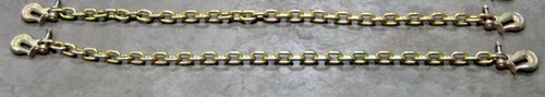 (2) 3/8"x 20' Grade 70 Transport Chains -MADE IN USA. With GR80 TWIST ...