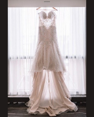 Woman Champagne Mermaid Wedding Dress & Matching Shoe | eBay