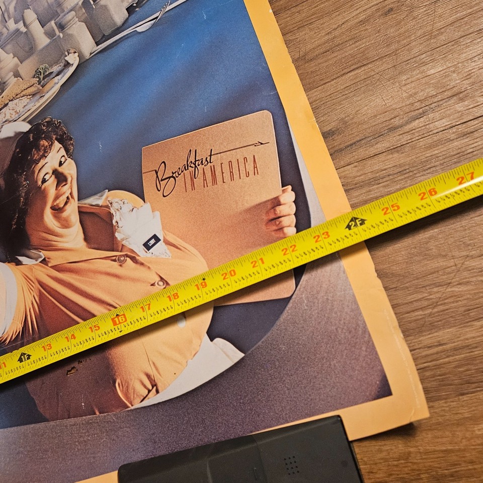 Supertramp Breakfast In America 24x36 Vintage 1979 A&M Record Album ...